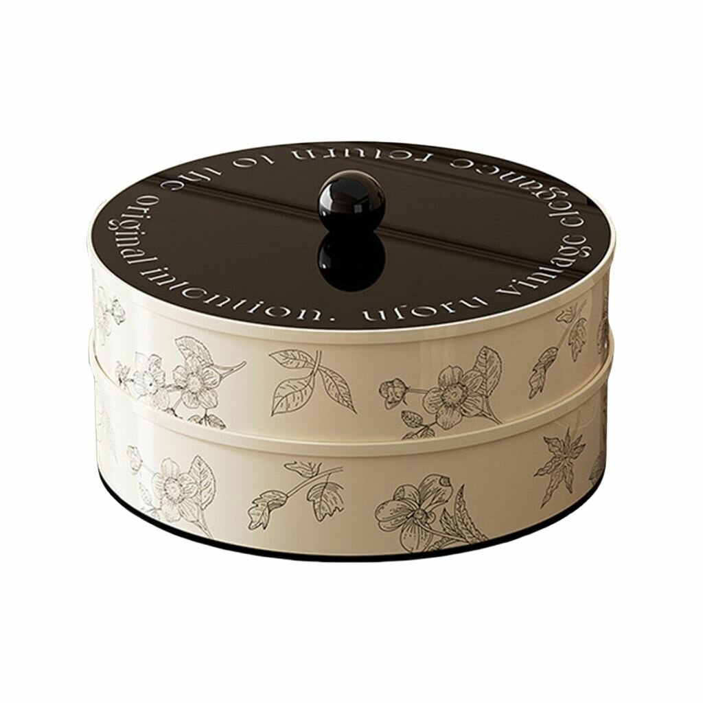 Посуда, Ретро корзина для сладостей с разделениями - белая - два уровня