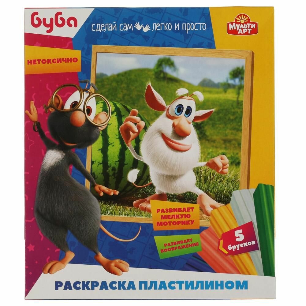 Раскраска пластилином MultiArt Буба