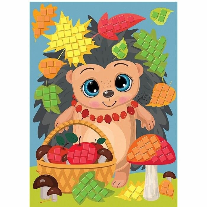 Аппликация Десятое Королевство "Ежик", 4 цвета, от 3 лет (04201)