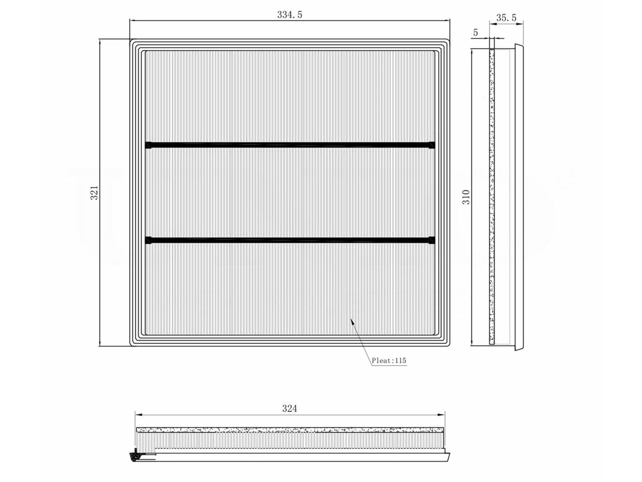 UNIO FLT-10022 (1109110XKV08A) фильтр воздушный haval h9 14-