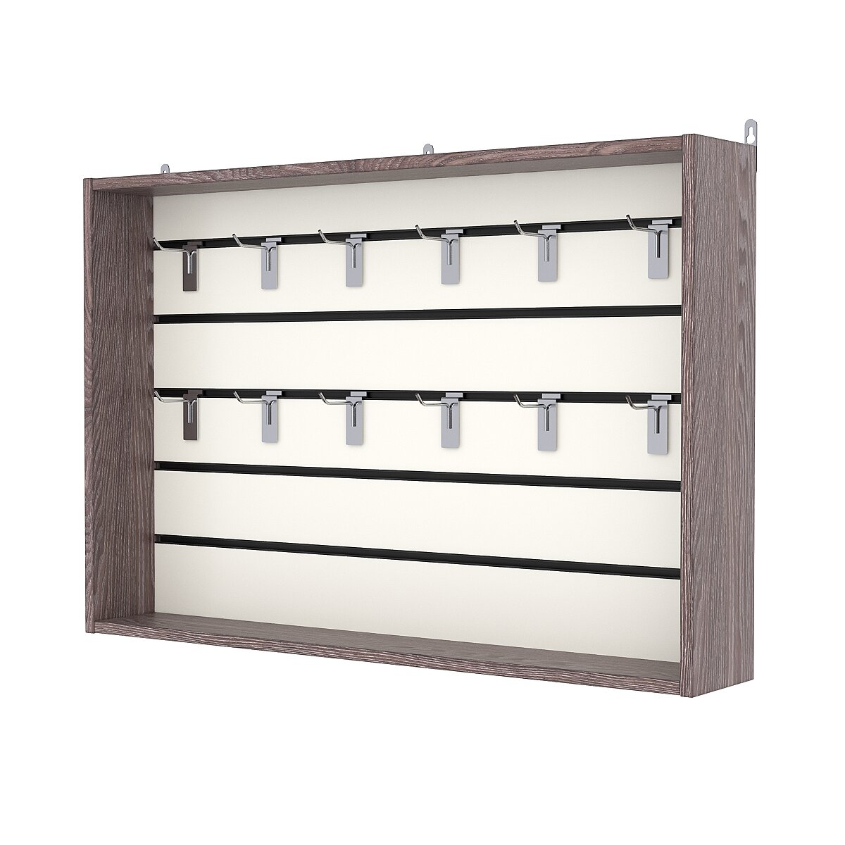 Витрина настенная №3-1В, с экономпанелью, без полок, Ясень Анкор темный - U31105