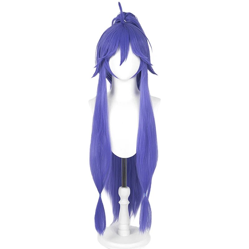 Парик для косплея Gakupoo, DokiDoki, Рождественский парик для косплея, мужской фиолетовый, длинный парик 90 см, волосы Gakupoo, термостойкий синтетический