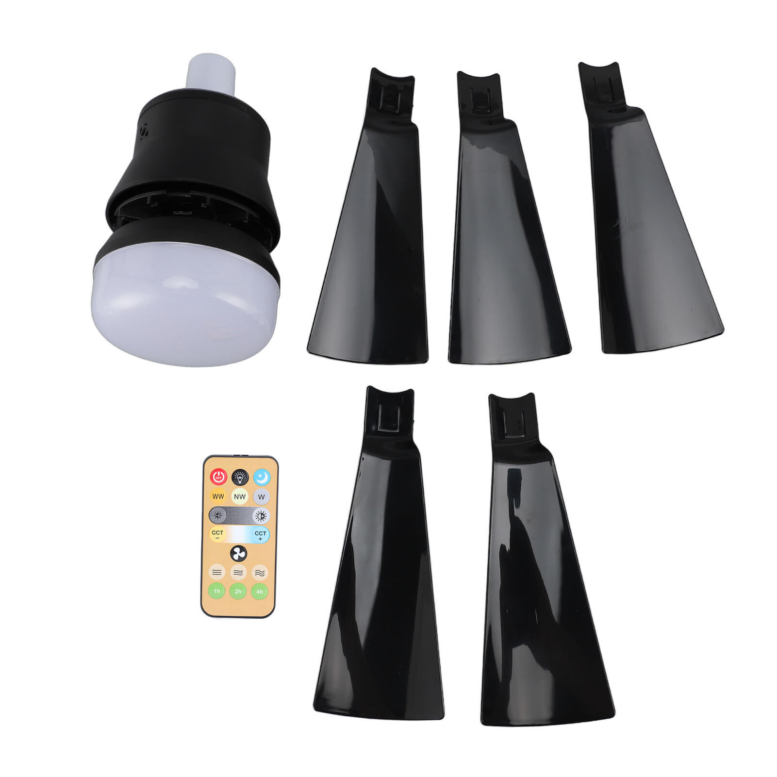 Потолочный вентилятор Light от 3000 к 6500K Регулируемая яркость 3 Скорость ветра 3 таймеры E26 Light с вентилятором