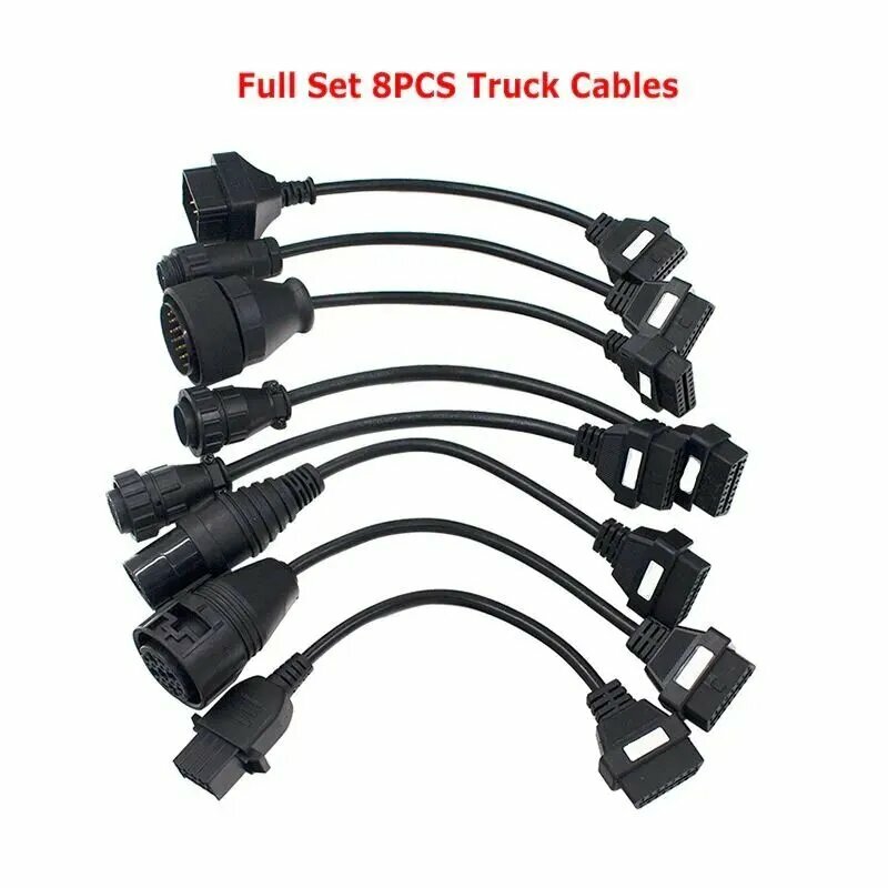 Набор переходников AutoCom для грузовых автомобилей, Кабели OBD для грузовых автомобилей Delphi ds150e 8 в 1