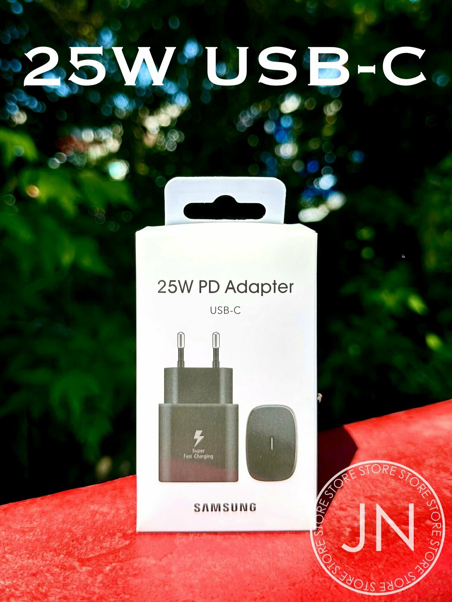 Сетевое зарядное устройство 25W USB-C для SAMSUNG Galaxy Смартфона Планшета Быстрая зарядка Адаптер питания Черный