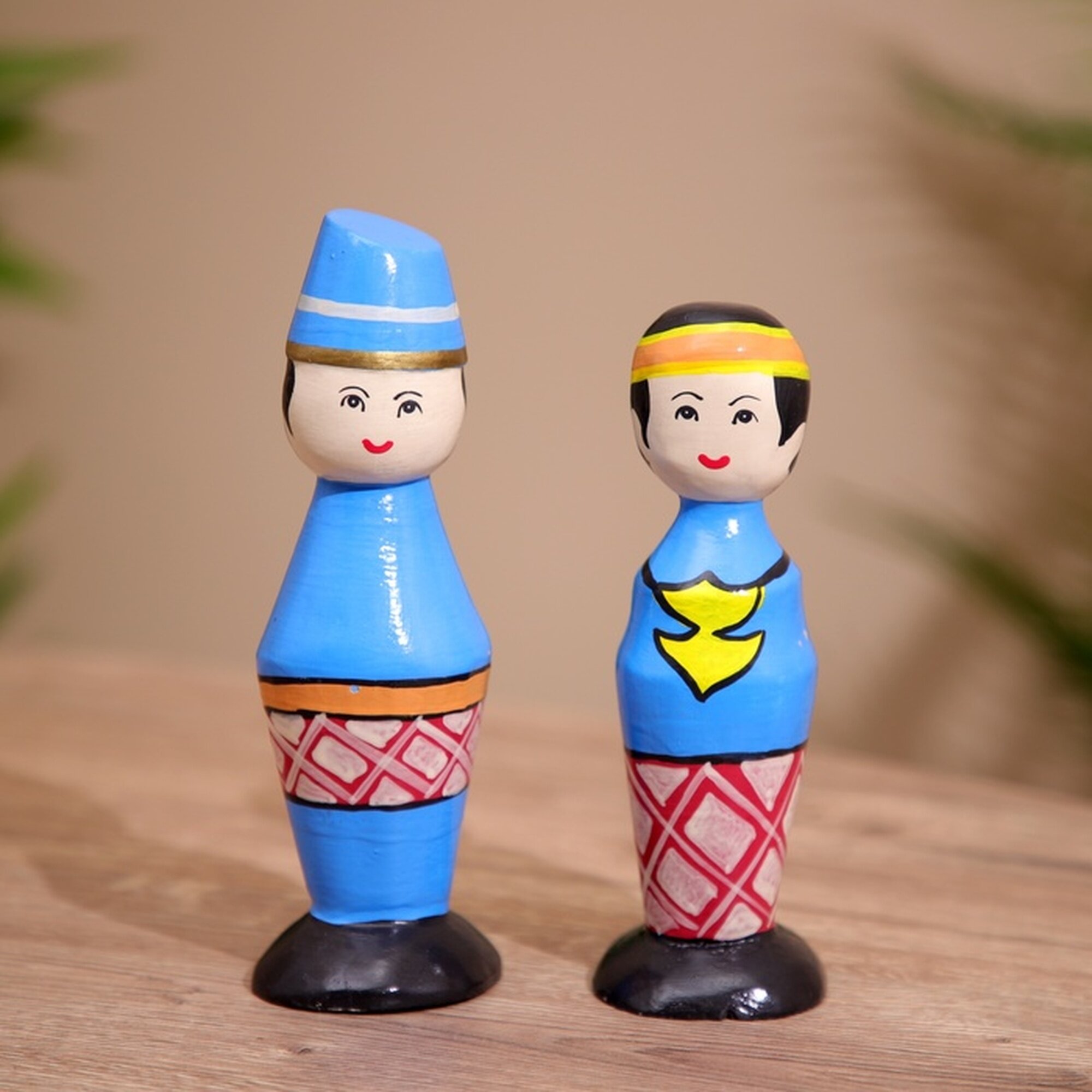 Статуэтка Сима-ленд "Парочка", дерево, ручная работа, 17см, 2шт