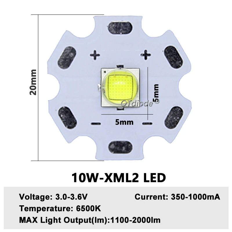 LED-светодиоды XHP70 XHP90 XHP110 OTdiode XML2 DC3-3.6V-20mm