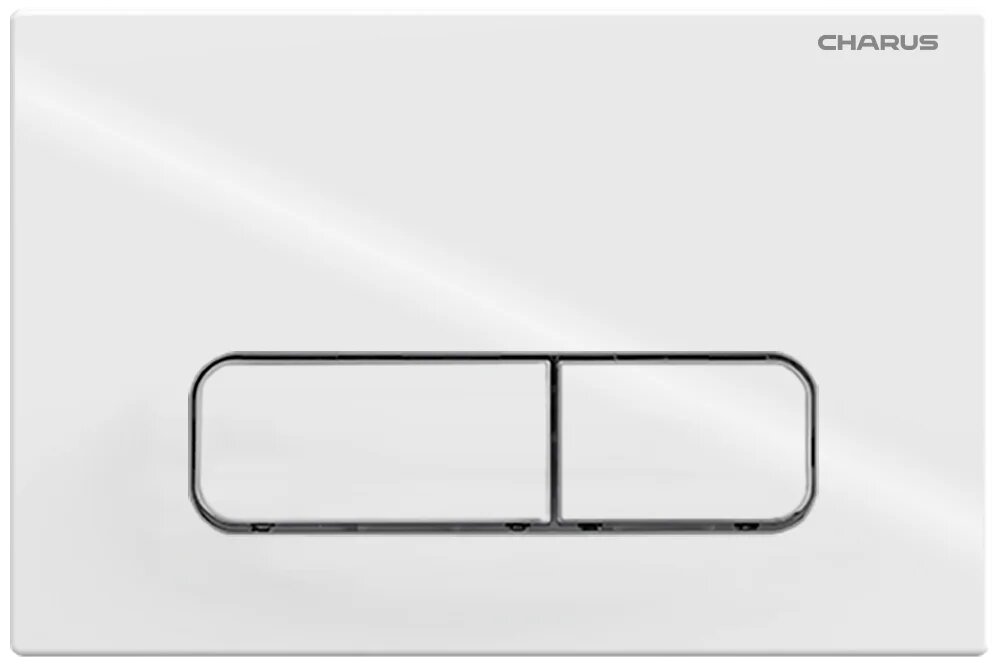 Кнопка смыва для унитаза CHARUS Elegia FP.320.11.01 белая, глянцевая, кнопка для инсталляции, двойной смыв