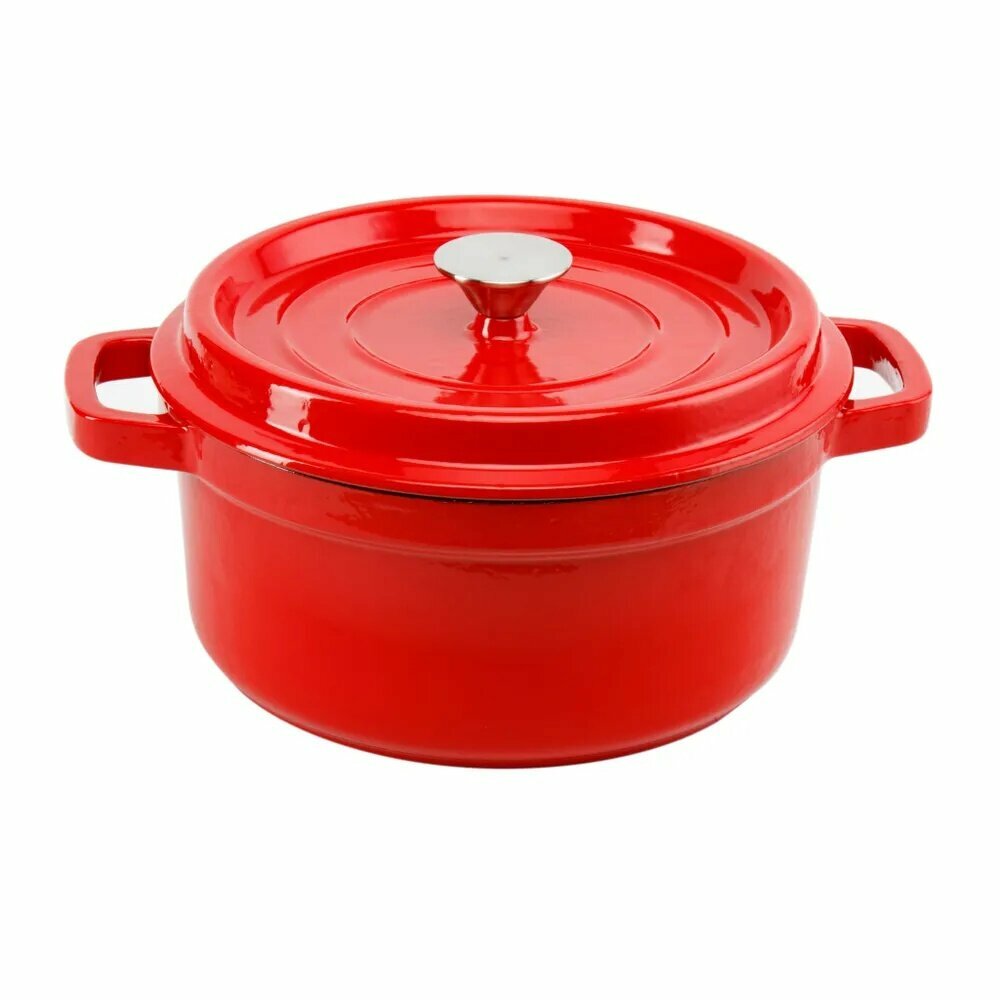 Кастрюля эмаль, Чугун, Эмаль, 4,7 л, 1 шт