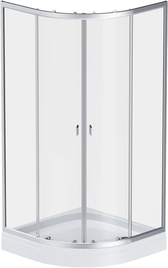 Душевой уголок AM.PM X-Joy Twin Slide W88E-205-090MT64 с поддоном, стеклянный, 90x90, раздвижной, немецкий