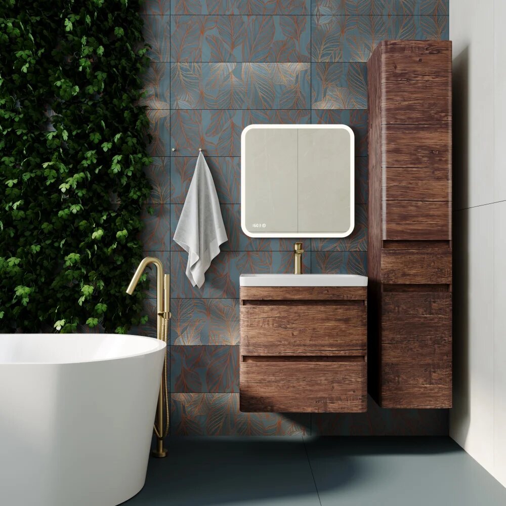 Мебель для ванной комнаты Style Line Атлантика 60 Люкс Plus, подвесная, старое дерево