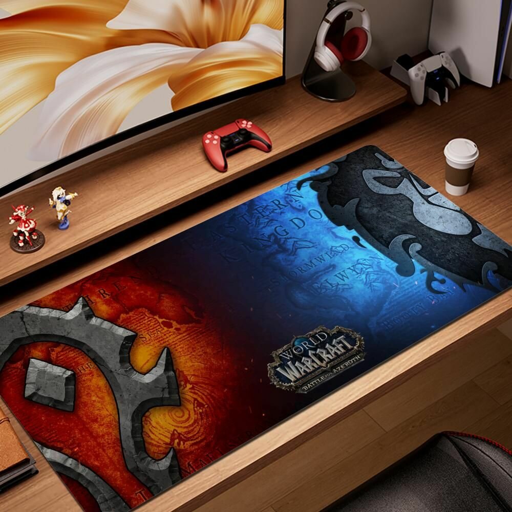 Коврик для мыши World of Warcraft, резиновый, противоскользящий, розовый, серебристый