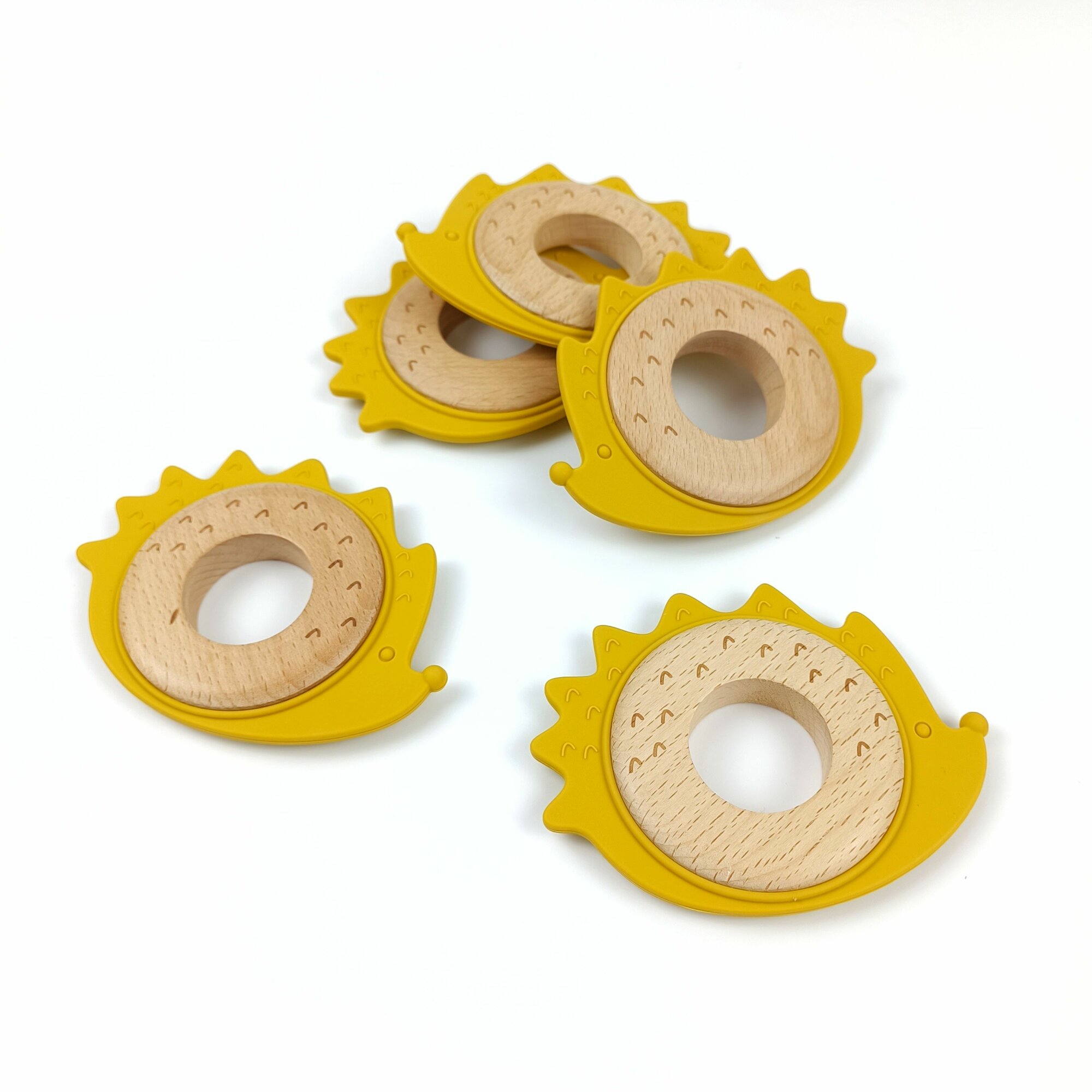 Прорезыватель для зубов грызунок, ежик, 8,3*11,2, горчичный