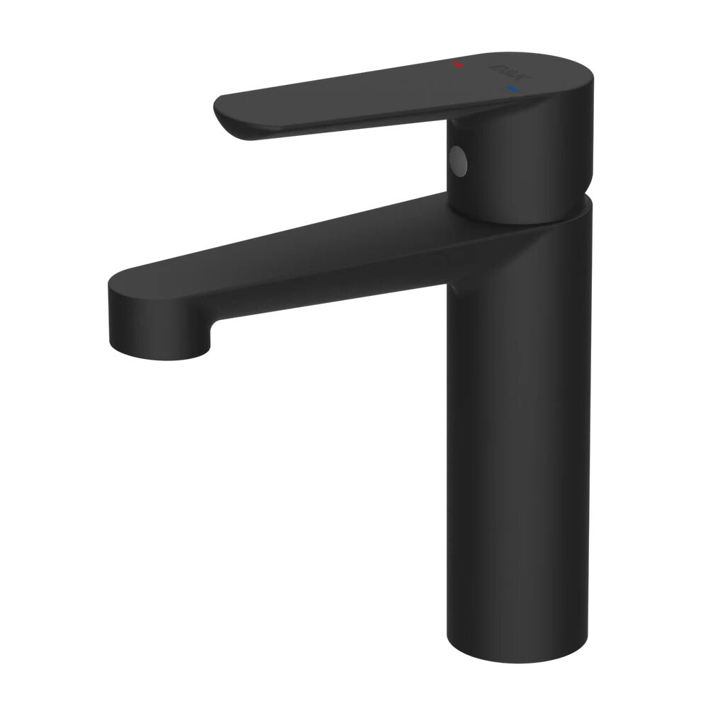Смеситель для раковины D&K Bayern.Munchen DA1562105 черный, матовый, кран для ванной в раковину, из латуни, рычажный, с керамическим картриджем, с функцией экономии расхода