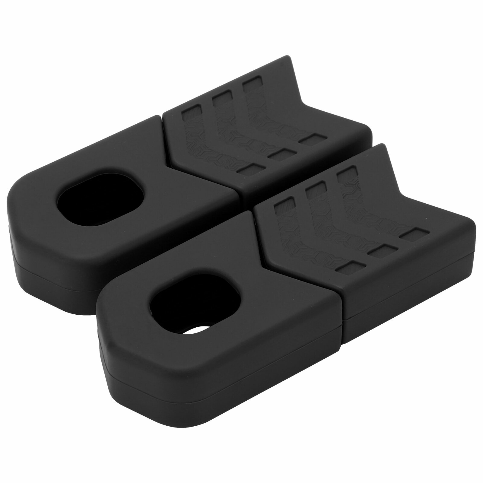 4pcs Bike Crank Protector Crankset Caps Silicone DH FR AM XC Bicycle Arm Boot CoversBlack