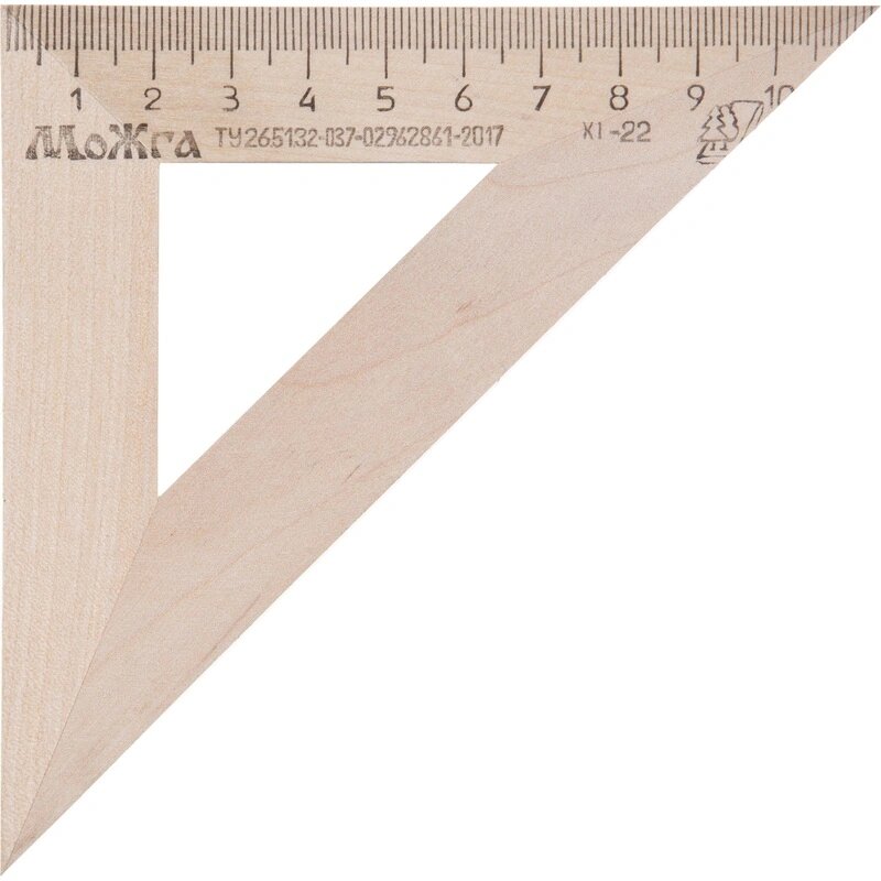 Треугольник деревянный 11см, угол 45 град усов, Можга С-138