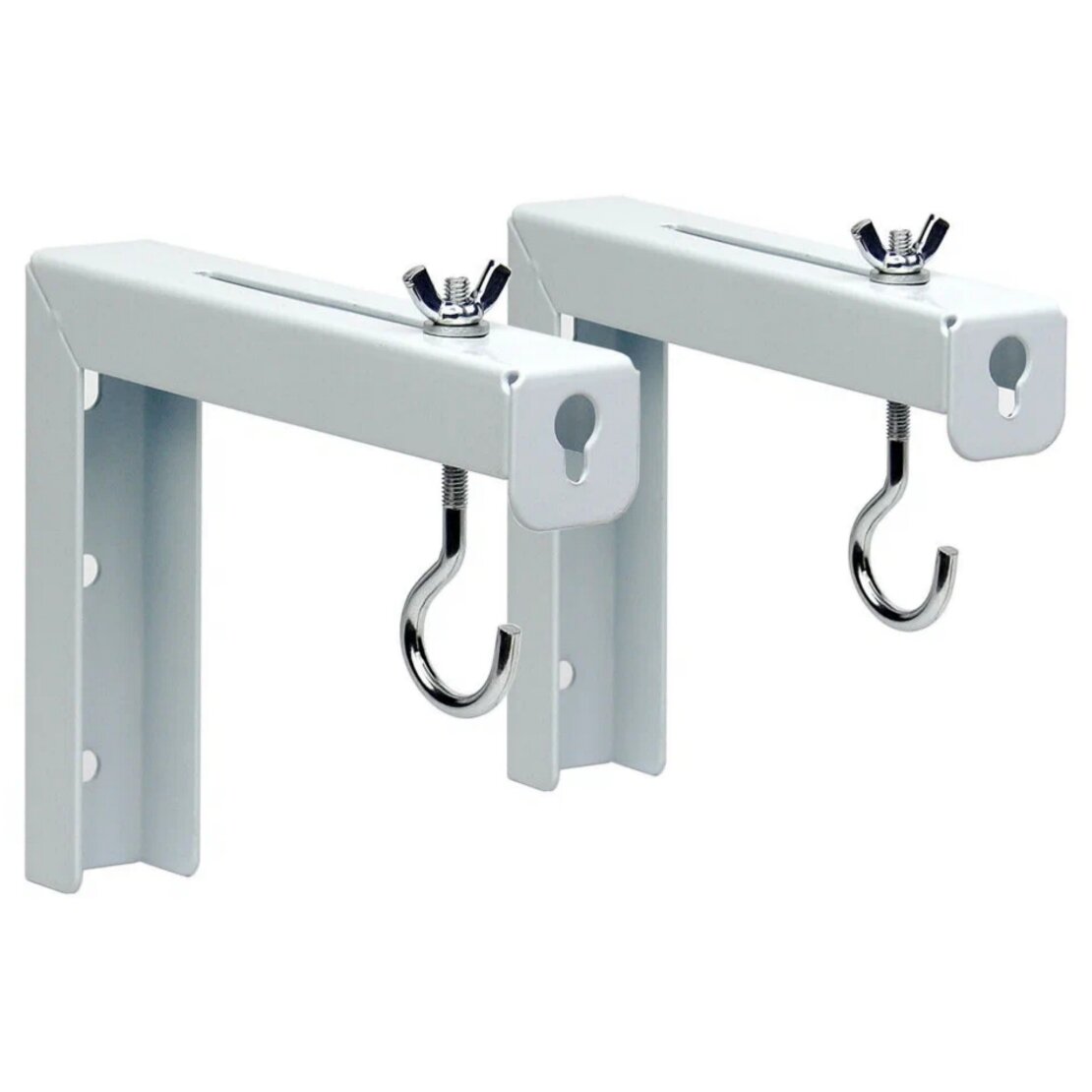 Кронштейны для экрана, L-образные, максимальная нагрузка 60кг, 120x150x28мм, белые