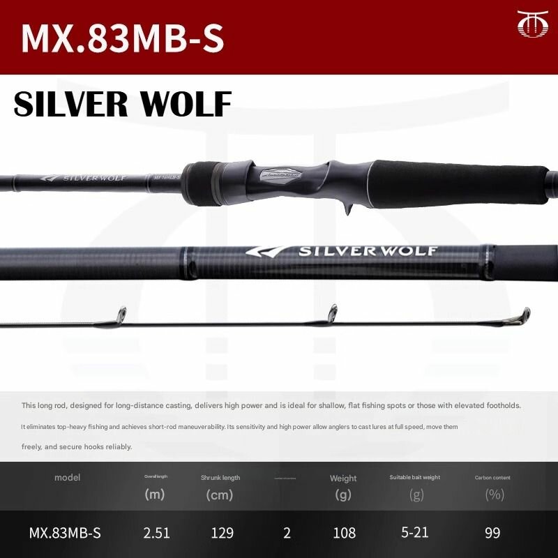 DAIWA SILVER WOLF Мощная удочка, легкая береговая рыбалка на большие расстояния, рыболовные снасти