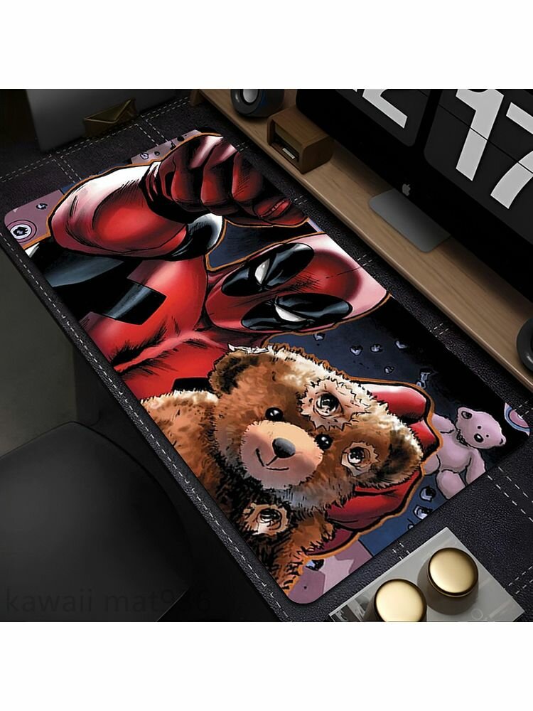 Коврик Deadpool Marvel Dead Movie, для игрового компьютера, нескользящий, резина-пластик