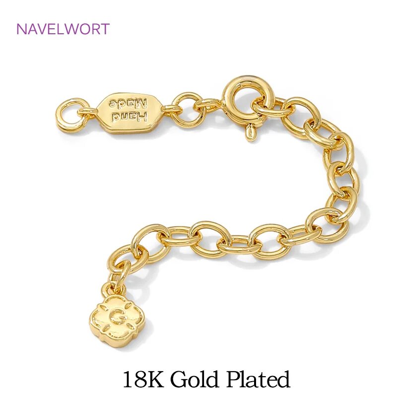 Цепочка-удлинитель NAVELWORT 18K Gold Plated, 4 Pieces