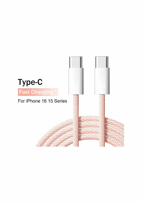 Кабель USB C Wanzp35w, совместимый с iPhone 16, 15 Pro Max, Plus Mini, быстрая зарядка, цветной, 2 м, 1mbej1m