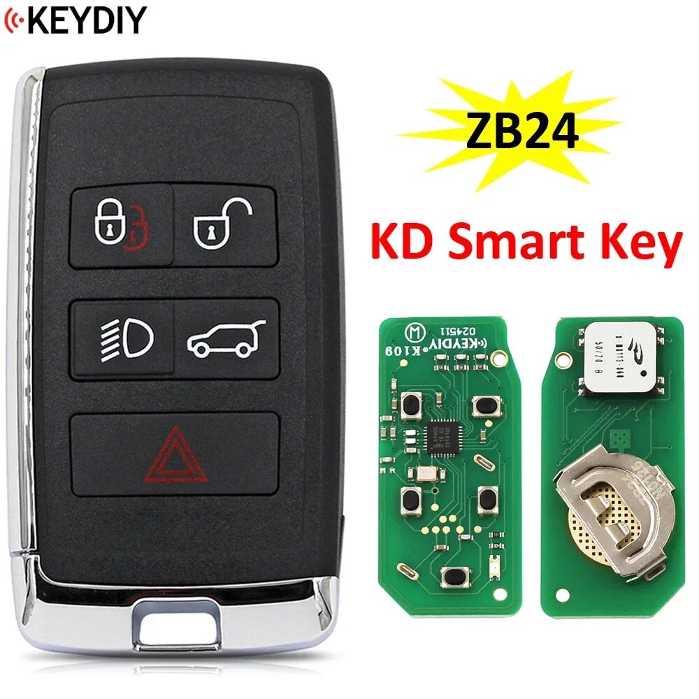 Универсальный KD смарт-ключ KEYDIY серии ZB ZB24 для аналогичного автомобильного ключа дистанционного управления подходит для более чем 2000 моделей Land Rover для Jaguar