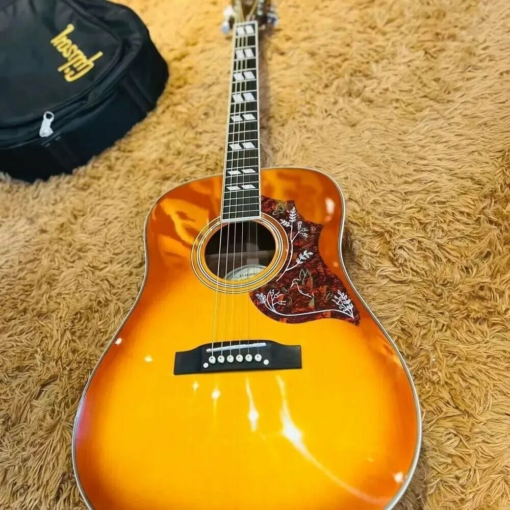 Акустическая гитара Gibson колибри 6-струнная, корпус Красное дерево 41"