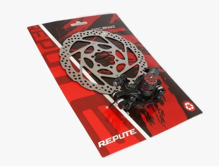 Калипер механический REPUTE DSC-910 с ротором 160мм 6 болтов, адаптер IS F180/R160