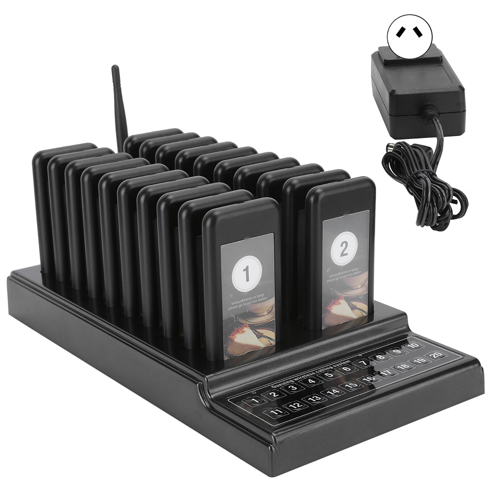 Ресторан Pager Wireless Calling System получатель 20-канальный индикатор зарядки