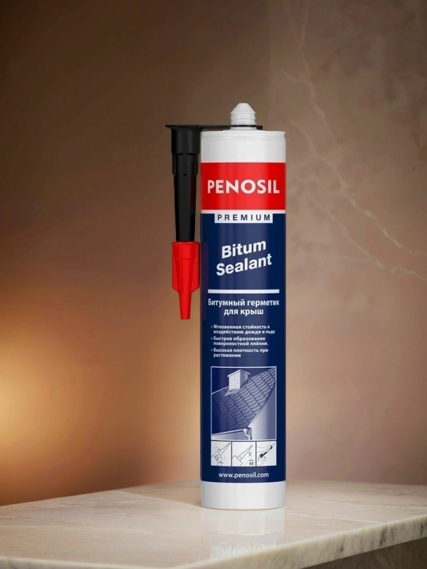 Герметик Penosil Bitum, битумный для крыши, черный 280ml Н4190