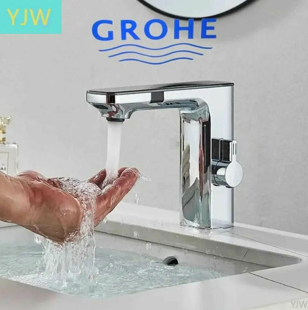 GROHE смеситель для раковины, сенсорный, серебристый хромYJW