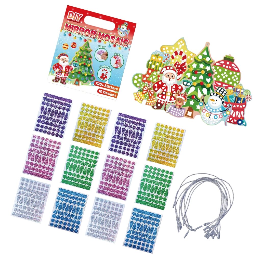 Блестящая Фольга Художественная Поделка Наклейка Рождественский Проект Поделки Игрушка Для Малышей