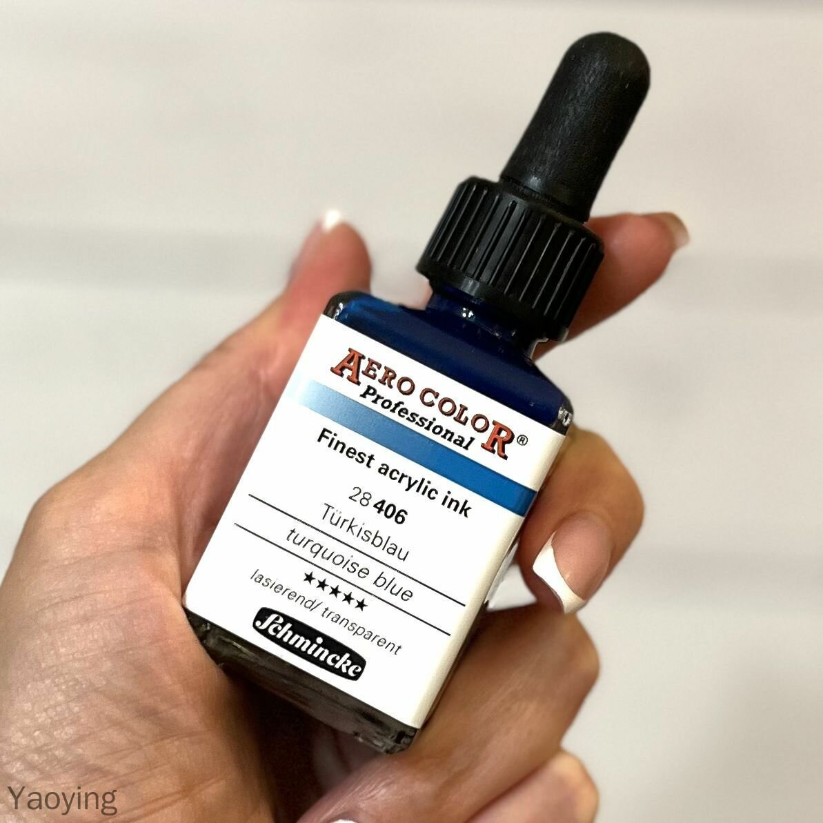 Краска для аэрографа, Schminke Aero Color Professional, акриловые чернила, 28 мл, №406 Turquoise Blue, серия Standard Colors