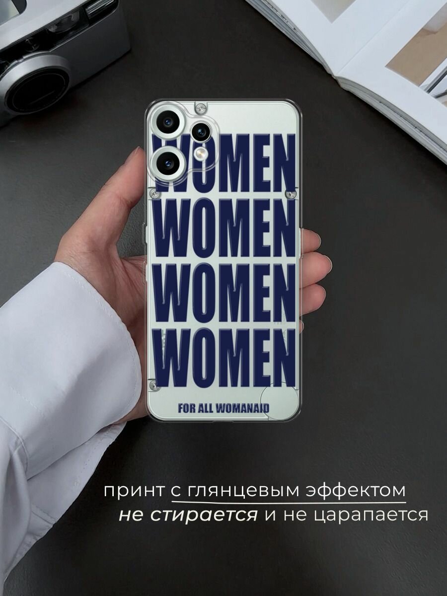Чехол на CMF Phone 2 Pro / CMF Фон 2 Про с принтом Woman blue — фото 1