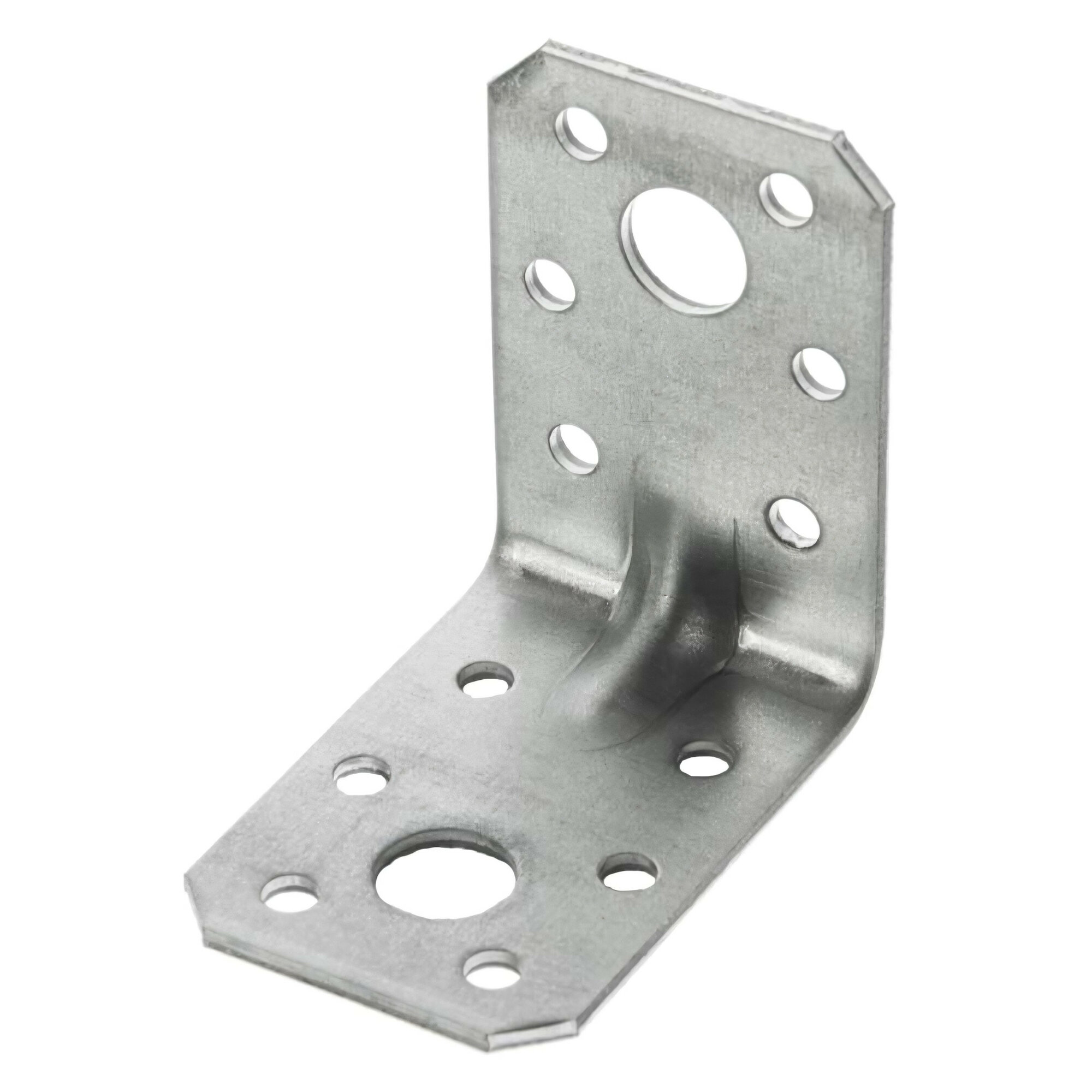 Уголок крепёжный усиленный, 60x60x45 мм, сталь оцинкованная, 1 шт