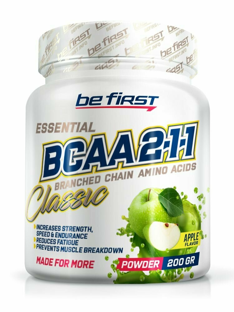 Be First BCAA 2:1:1 classic powder 200 г Яблоко