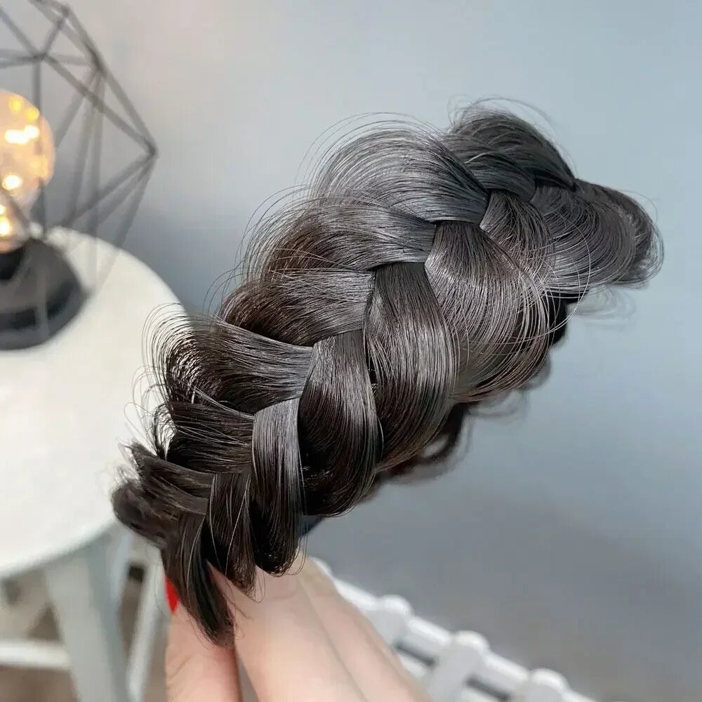 MOONBIFFY Плетеная коса из искусственной кожи