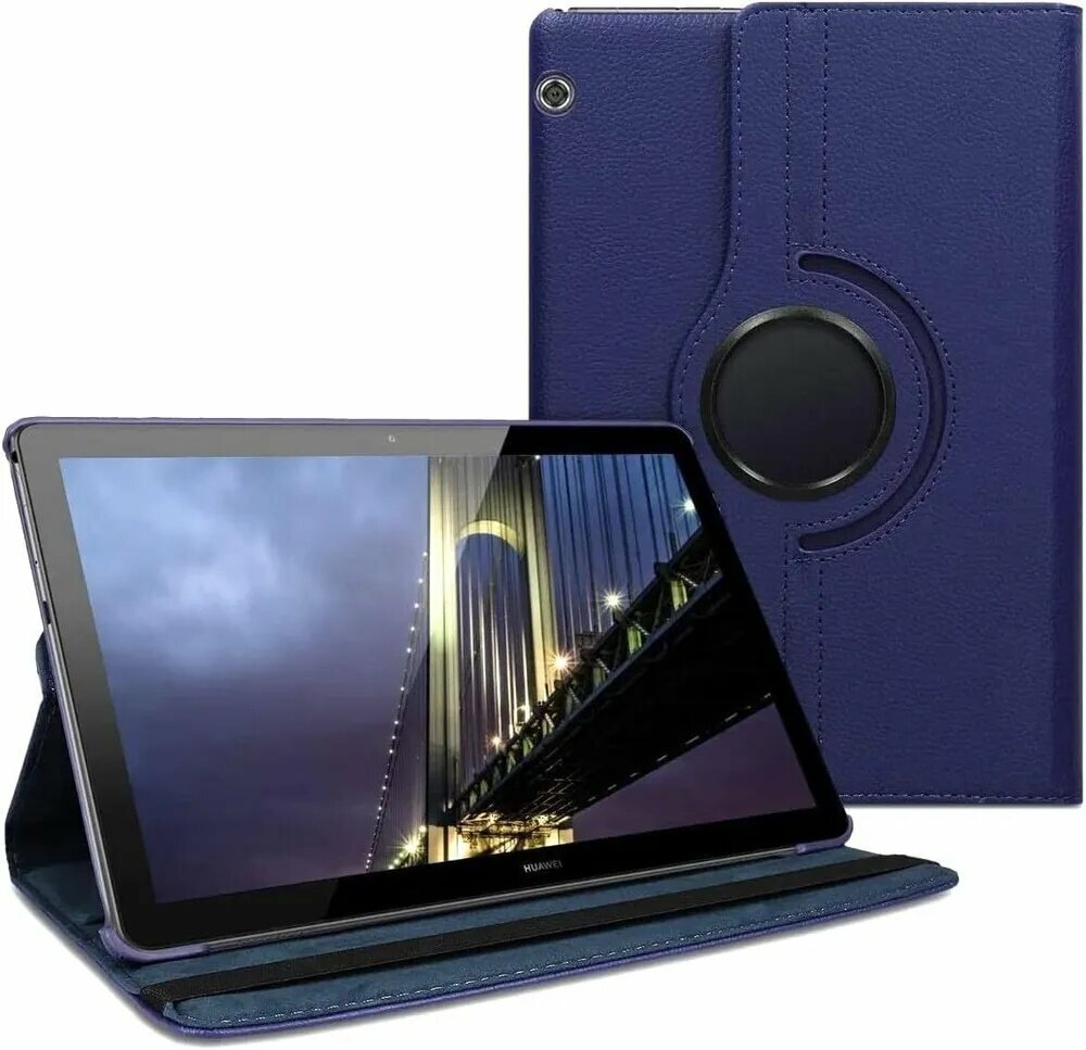360 градусов поворотный чехол для Huawei MediaPad T5 10.1 AGS2-W09 / L09 / L03 PU кожаный чехол