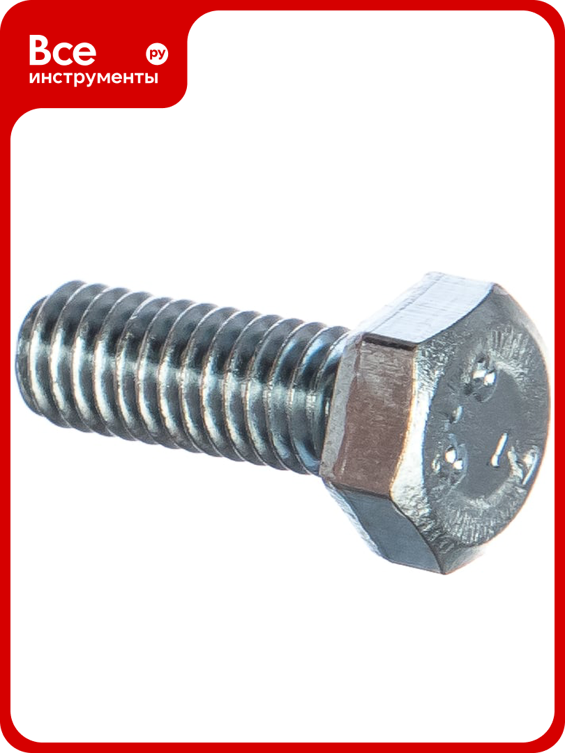 Болт Tech-Krep/Zitar DIN933 с шестигранной головкой, оцинкованный М6х16 20 шт - пакет 102956