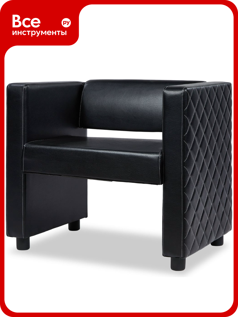 Кресло офисное Divan24 Берри, черная эко-кожа 77000173