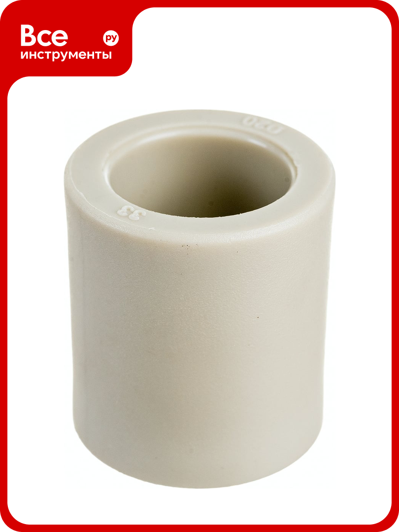 Муфта RTP PN25 соединительная D20 мм, серая 10926 из полипропилена, серого цвета, для систем водоснабжения