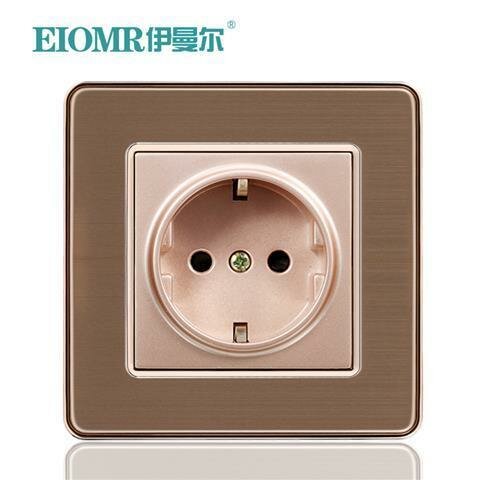 Немецкая стандартная розетка, панель розеток европейского типа, розетка немецкого типа, панель розеток немецкого типа 86-го типа, скрытая настенная установка, европейский стандарт.