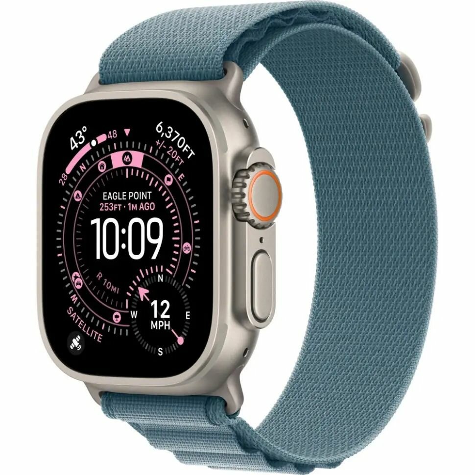 Умные часы Apple Watch Ultra 3 49mm Natural Titanium Case with Light Blue Alpine Loop - Large
