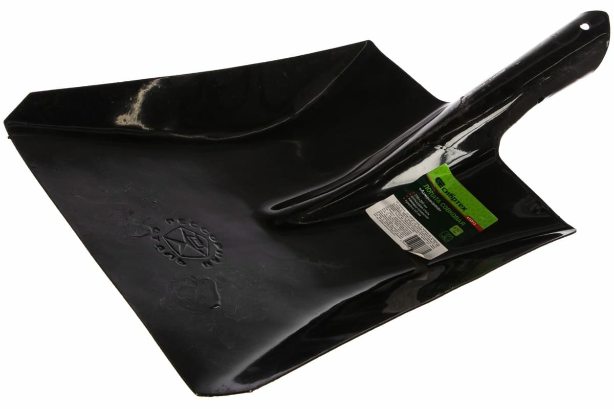 СИБРТЕХ 614712 Совковая лопата американка без черенка, рельсовая сталь для строителей