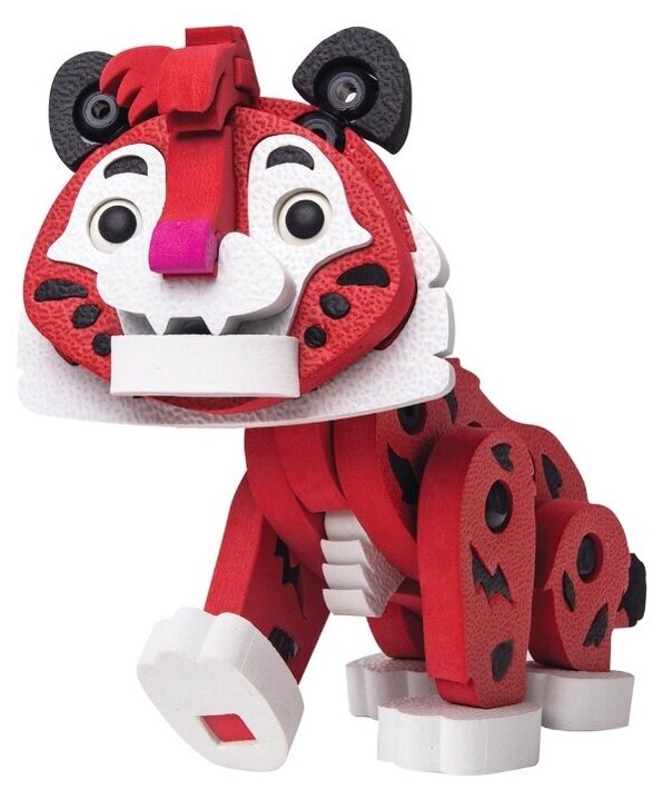 3D пазл-конструктор "Тигр", мягкий EVA-материал, от 3 лет, 53 детали