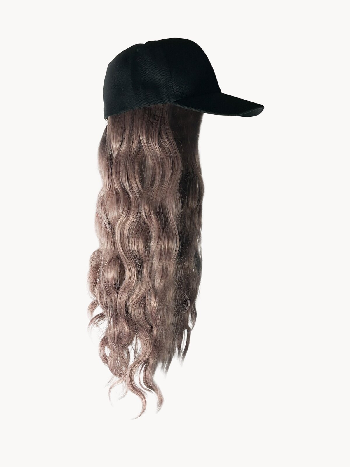Парик: кепка с волнистыми длинными волосами, цвет светло-каштановый