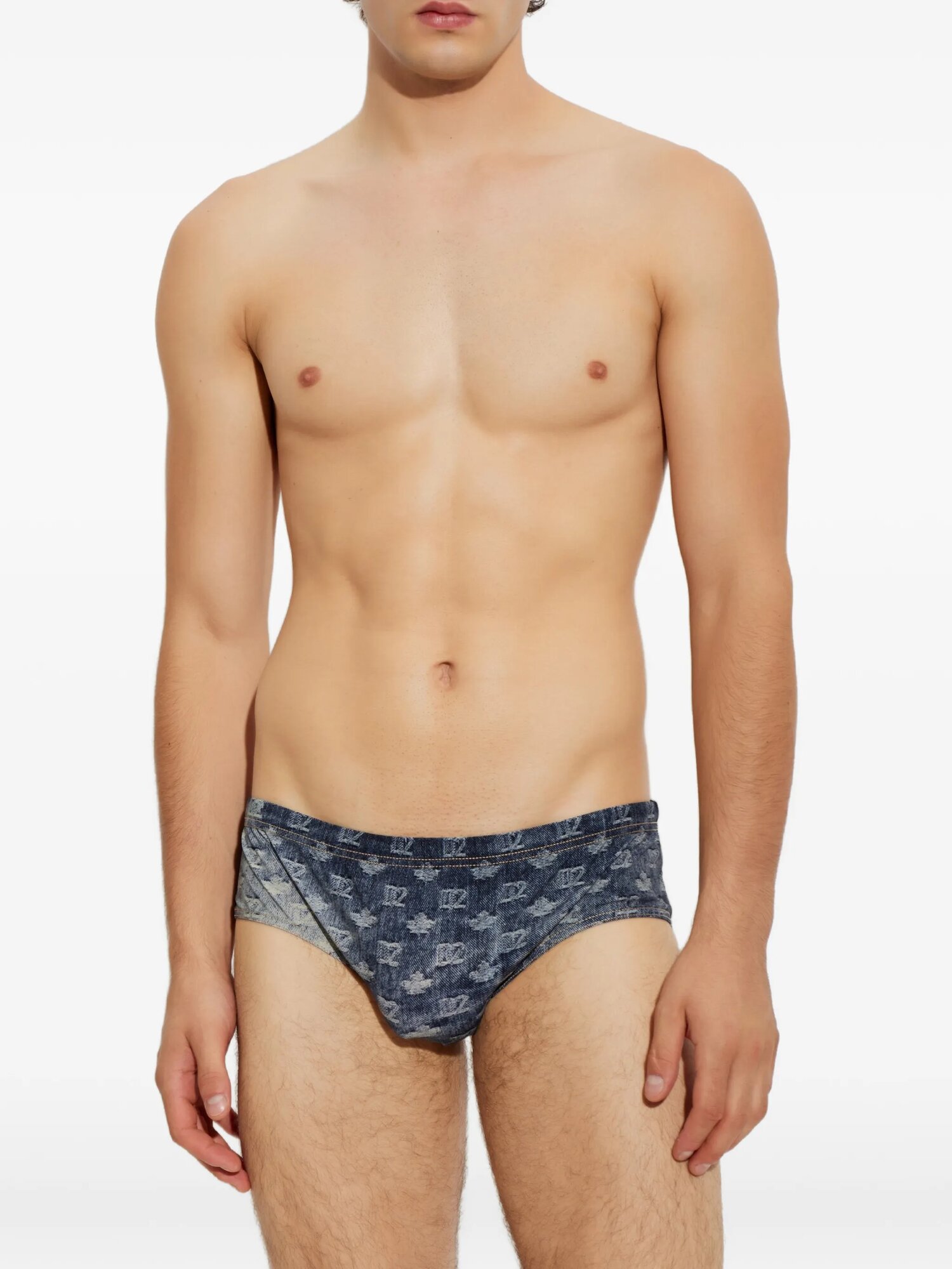 Плавки DSQUARED2 Monogram swim briefs, размер 50, синий — фото 1