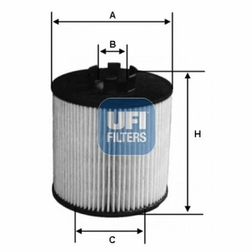 Фильтр масляный astra j astra k insignia a zafira c 650173 95526686 55594652 650155 Ufi 2522500 для Opel Astra (2009-2015), Opel Cascada (2013-н. в.)