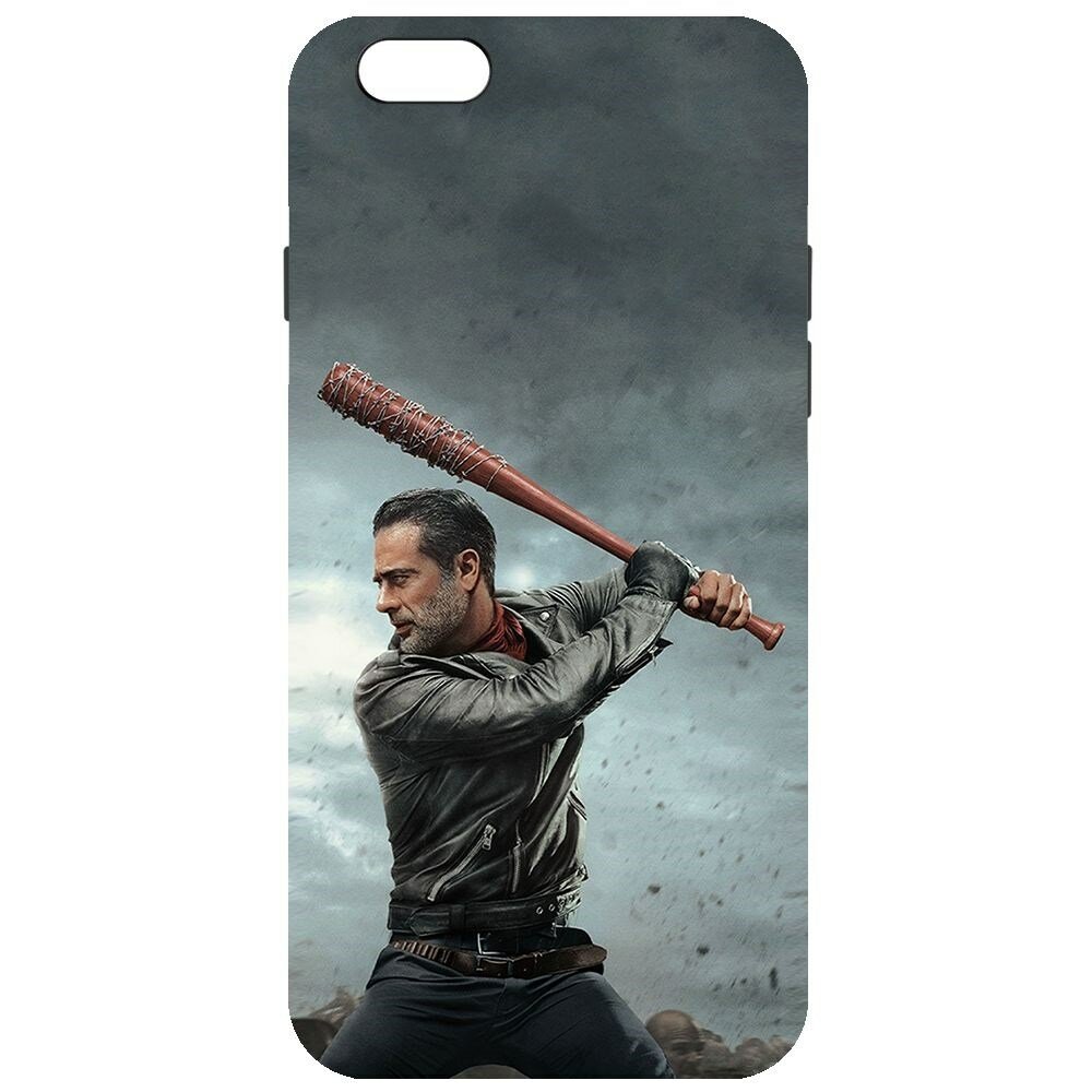 Чехол-накладка Krutoff Soft Case Ходячие мертвецы. Ниган для iPhone 6 Plus/6s Plus черный