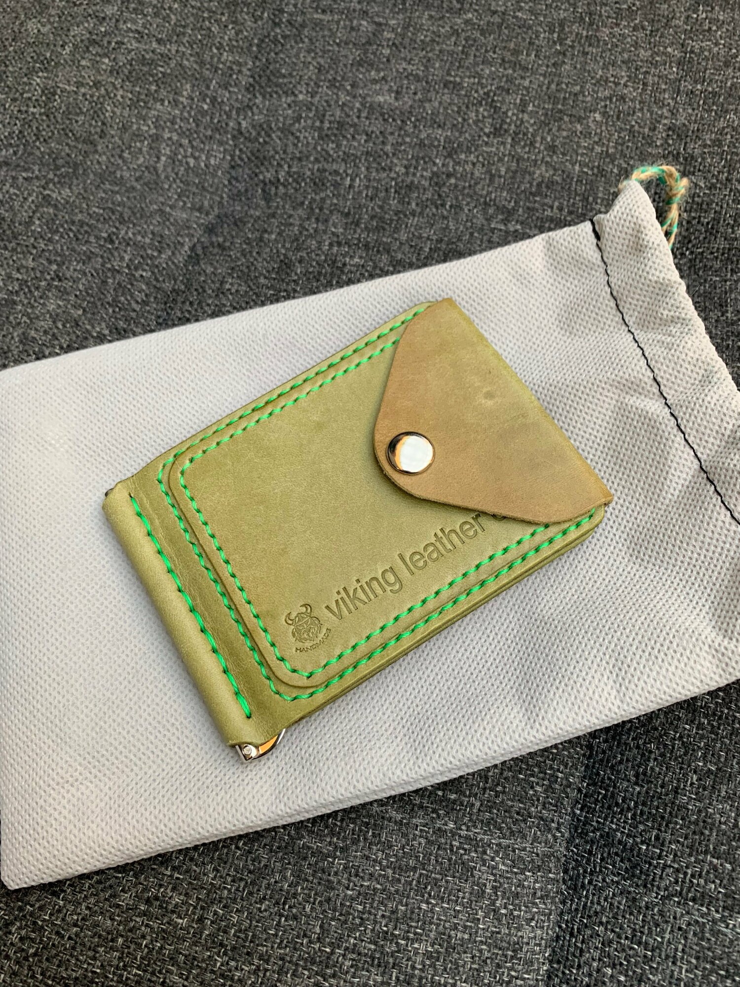 Зажим для купюр viking leather craft